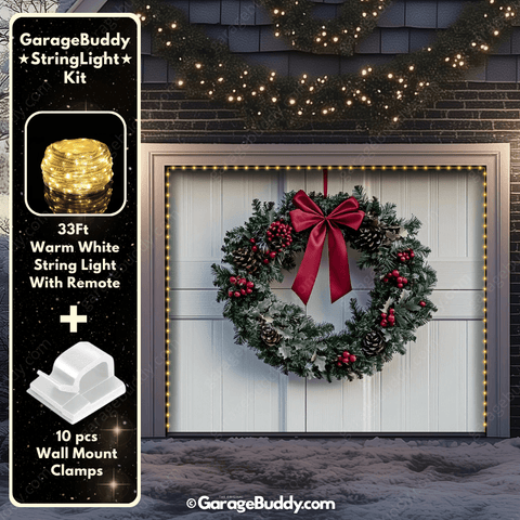 Christmas Wreath | Christmas Garage Door Cover – GarageBuddy