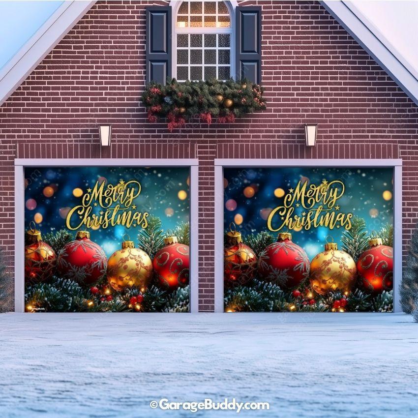 Merry Christmas | Classic Holiday Garage Door Cover – GarageBuddy