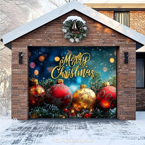 Merry Christmas | Classic Holiday Garage Door Cover – GarageBuddy